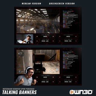 Minimal Red Chat Overlay / Screen / Banner - OWN3D