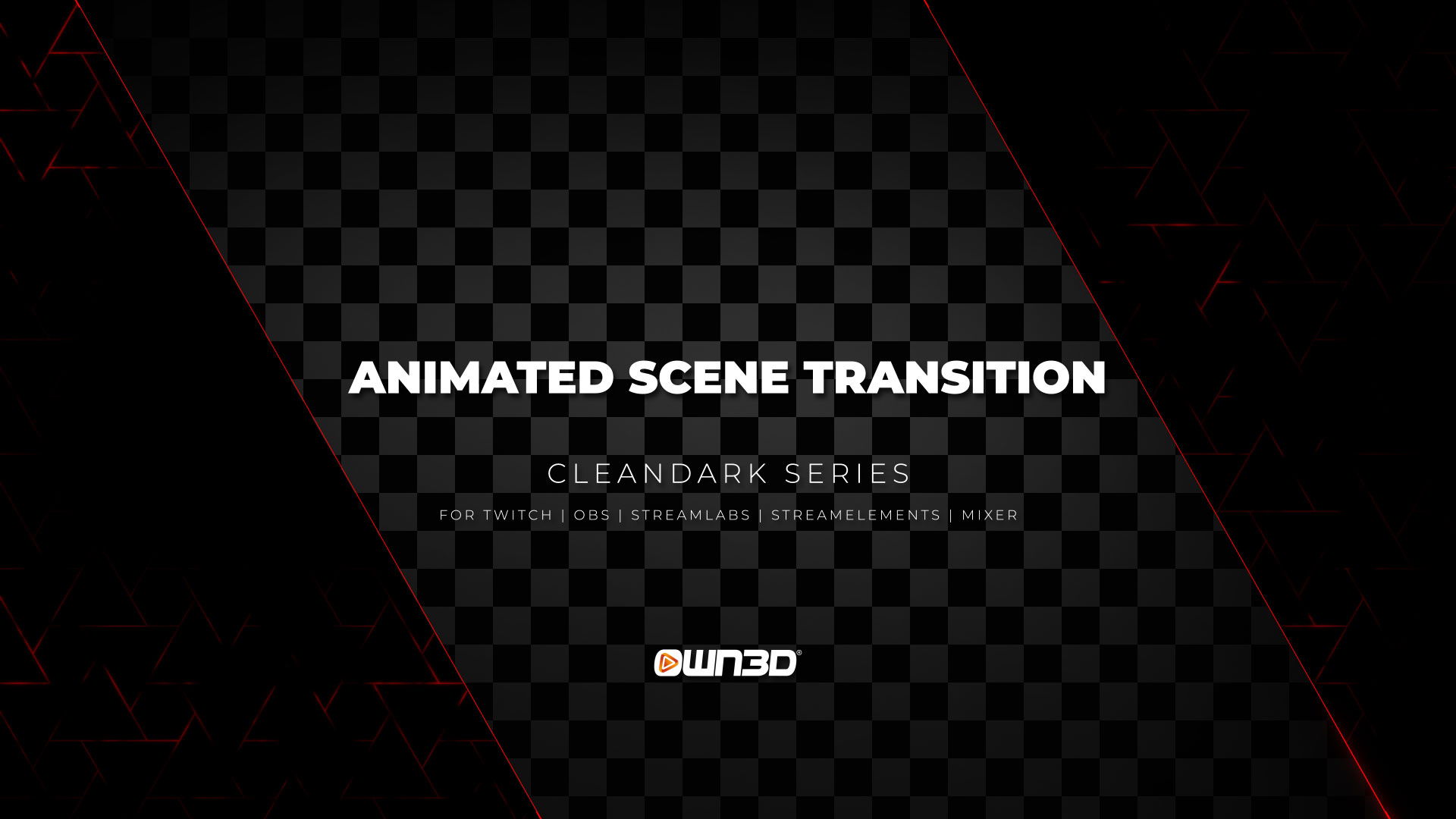 Minimal Red Twitch Scene Stinger Transitions - OWN3D