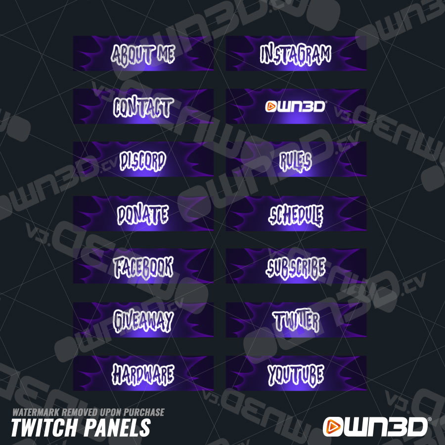 Raven Twitch Panels - #1 Shop for Streamers | OWN3D