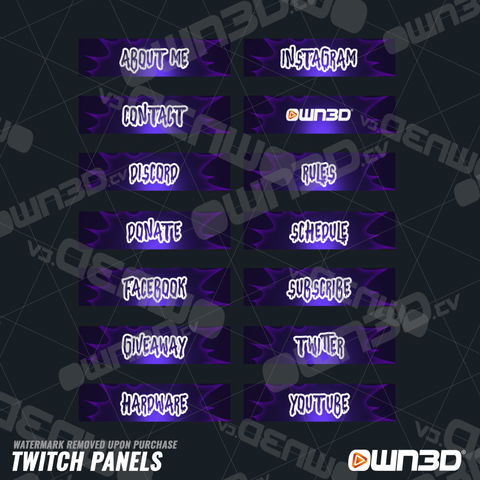 Vision Twitch Panels - #1 Shop for Streamers | OWN3D