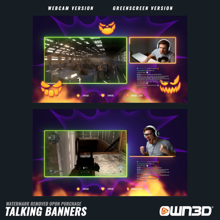 Hallow Talking Banner - #1 Shop for Streamers | OWN3D