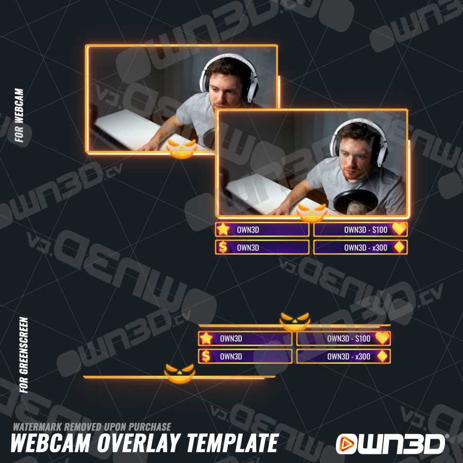 Neon Halloween Webcam Overlays - OWN3D