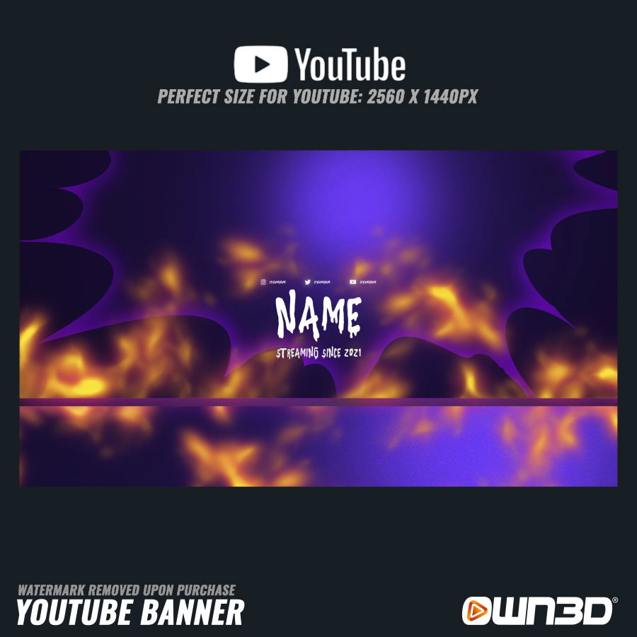 Flames YouTube Banner - #1 Shop for Streamers | OWN3D
