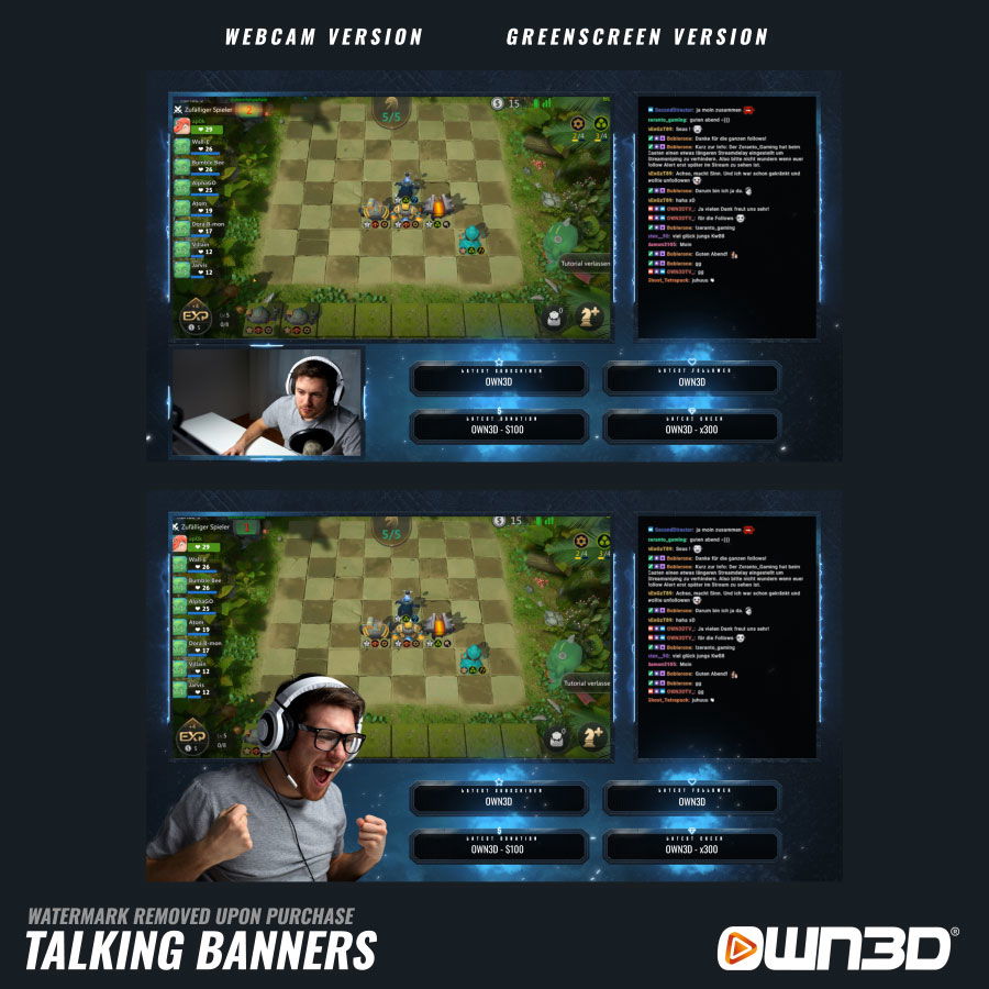 Unique Blue Chat Overlay / Screen / Banner - OWN3D