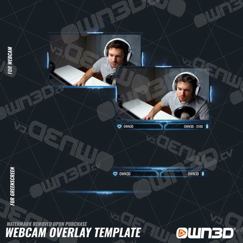 Unique Blue Webcam Overlays - OWN3D
