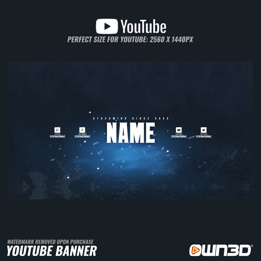 Unique Blue YouTube Banner - OWN3D