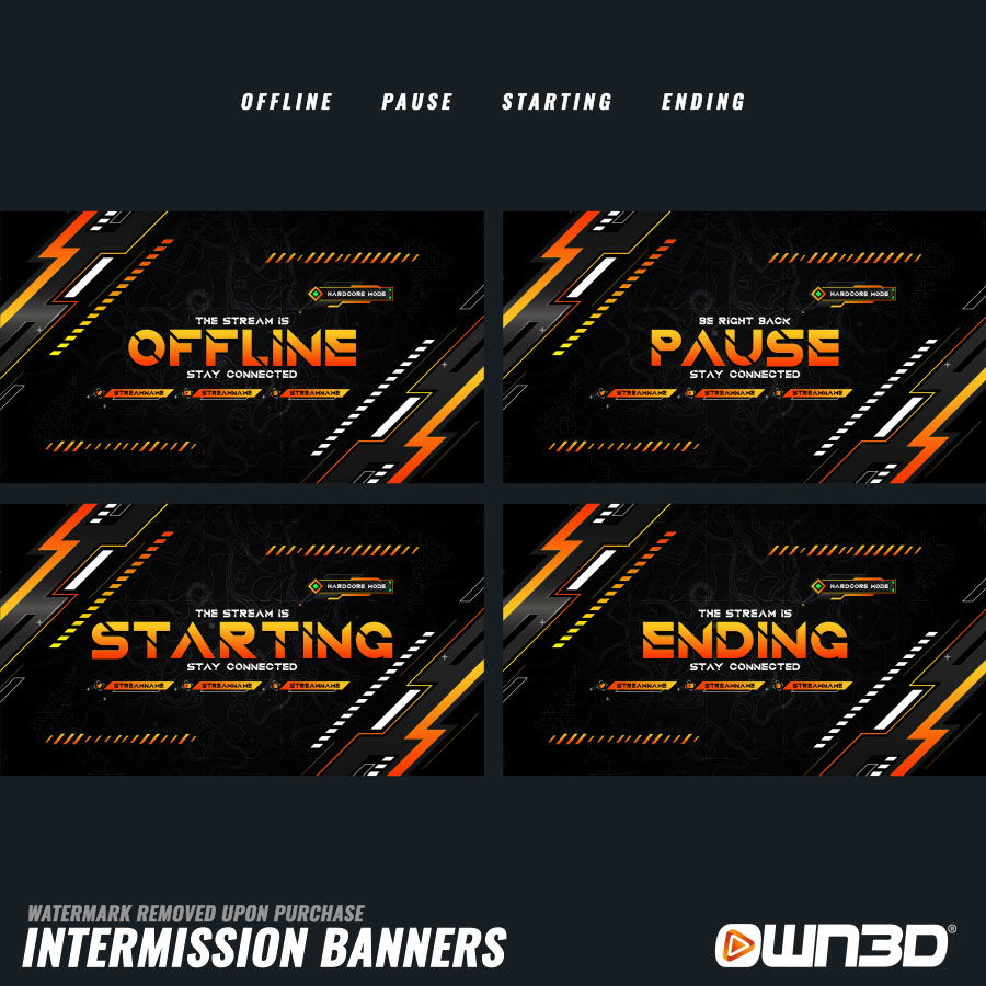 Hardcore Gaming Intermission Banner - Offline, Pause, Start & End ...