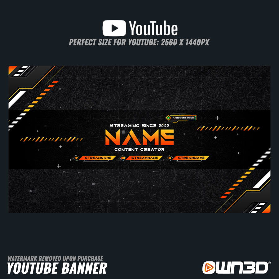 Hardcore Gaming YouTube Banner - OWN3D