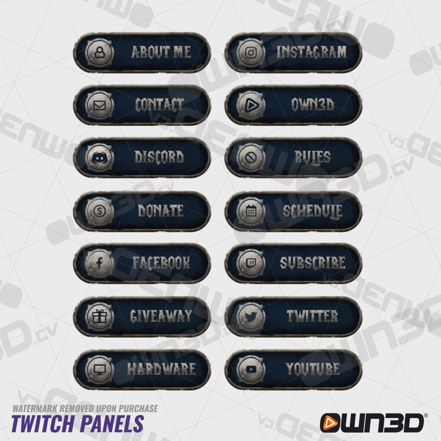Warrior Twitch Panels - #1 Shop for Streamers | OWN3D