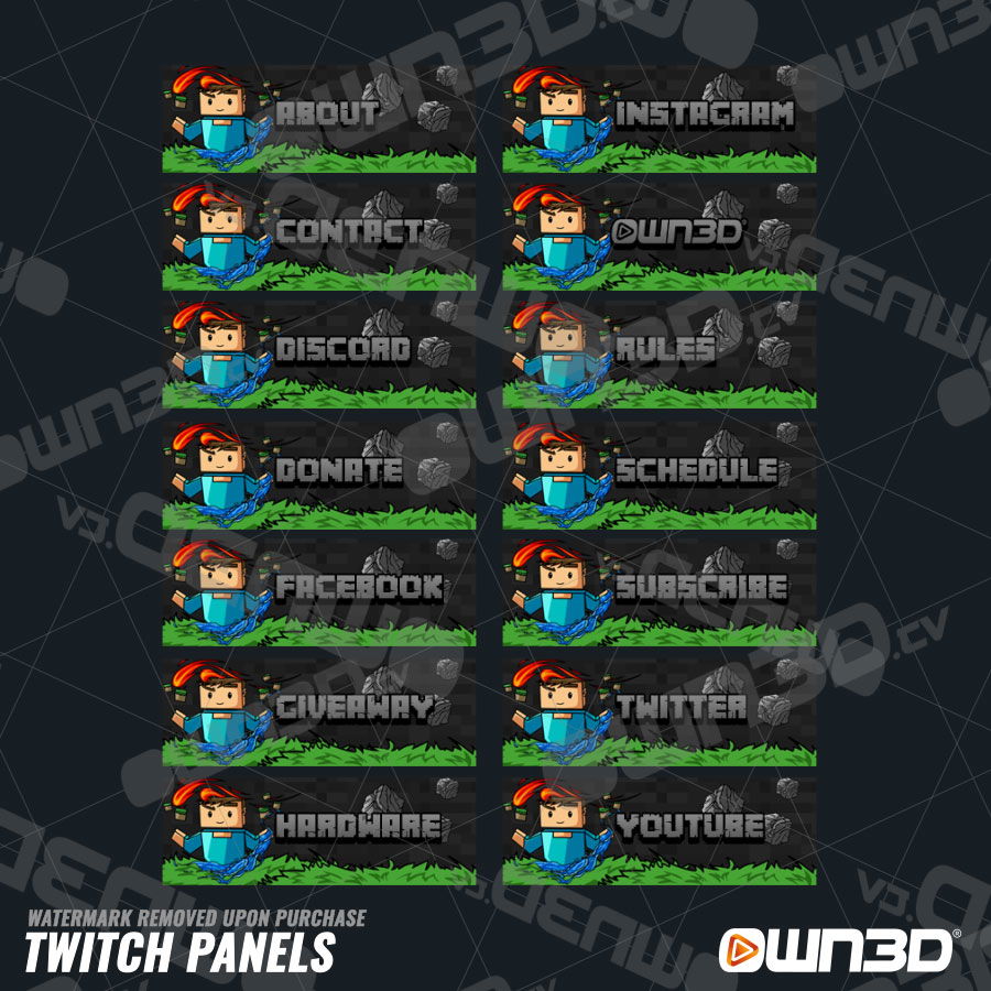Craft Twitch Panels - OWN3D
