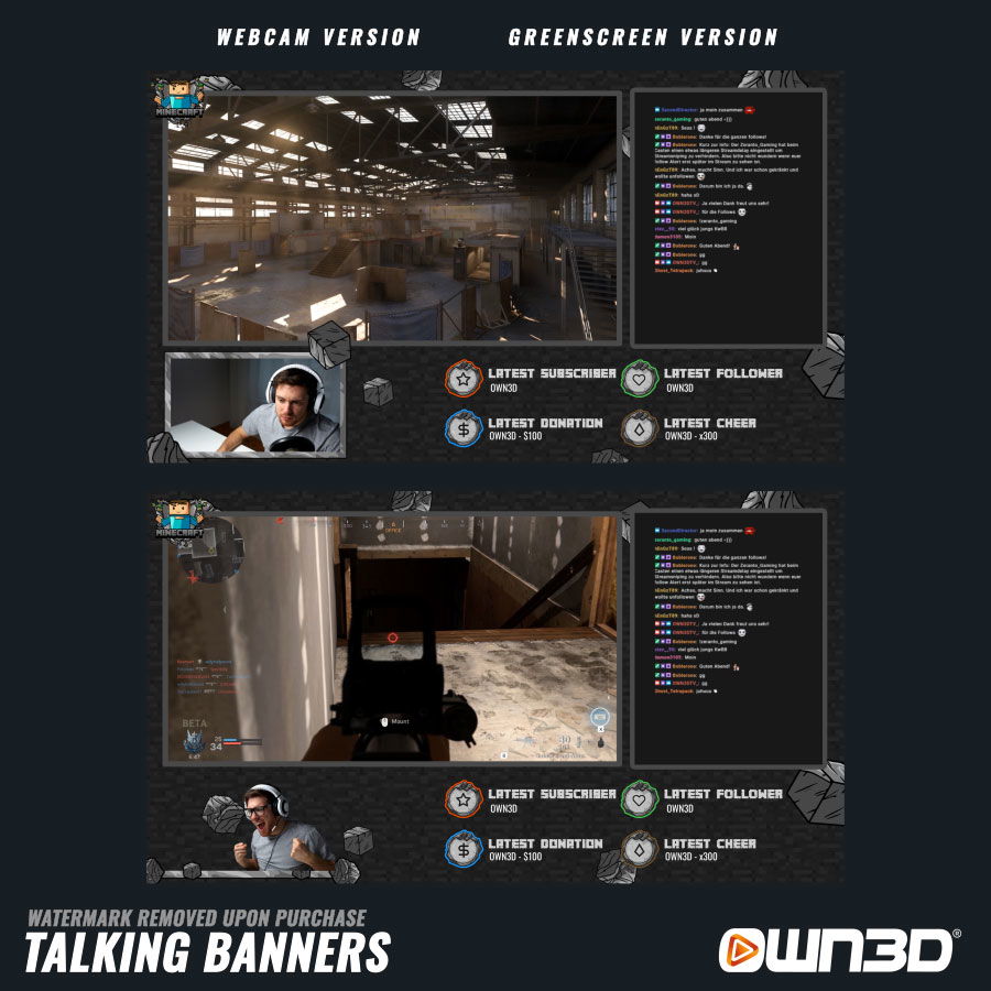 Craft Chat Overlay / Screen / Banner - OWN3D