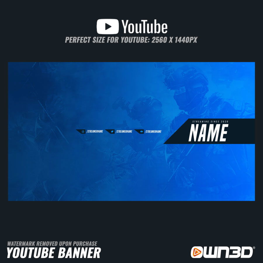 Modern Yellow YouTube Banner - #1 Shop for Streamers | OWN3D