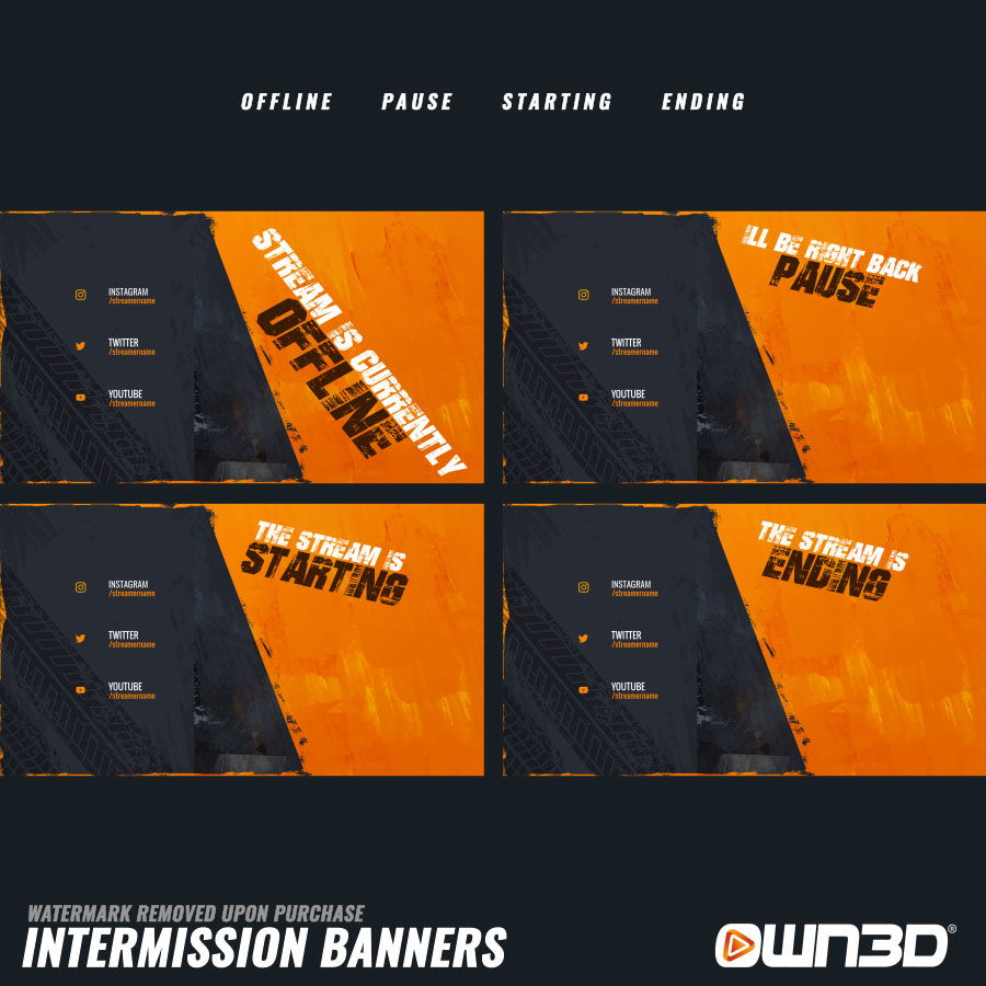 Equalizer Intermission Banner - Offline, Pause, Start & End Screens - OWN3D