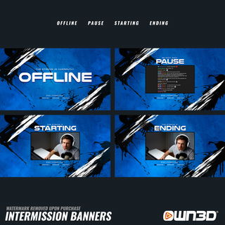 Esports Intermission Banner - Offline, Pause, Start & End Screens - OWN3D