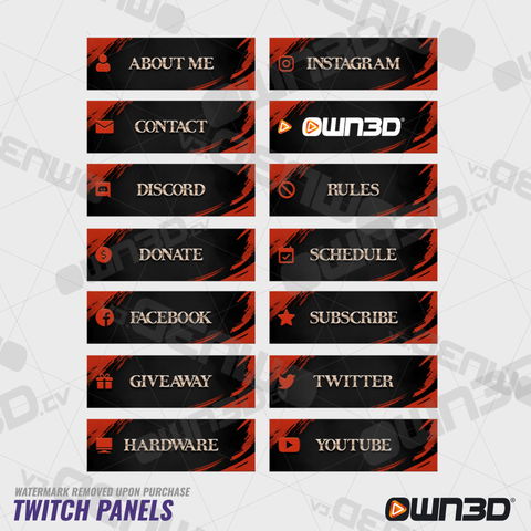 Gambler Twitch Panels - #1 Shop for Streamers | OWN3D