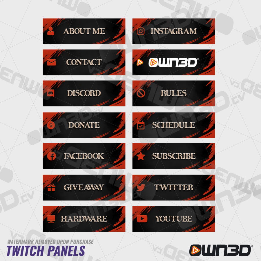 Titan Twitch Panels - #1 Shop for Streamers | OWN3D