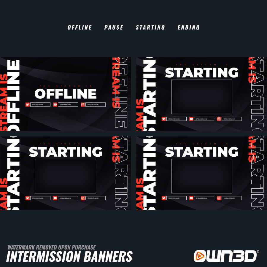 Hydra Banner de intermedio - Sin conexión, Pausa, Pantallas de inicio y ...