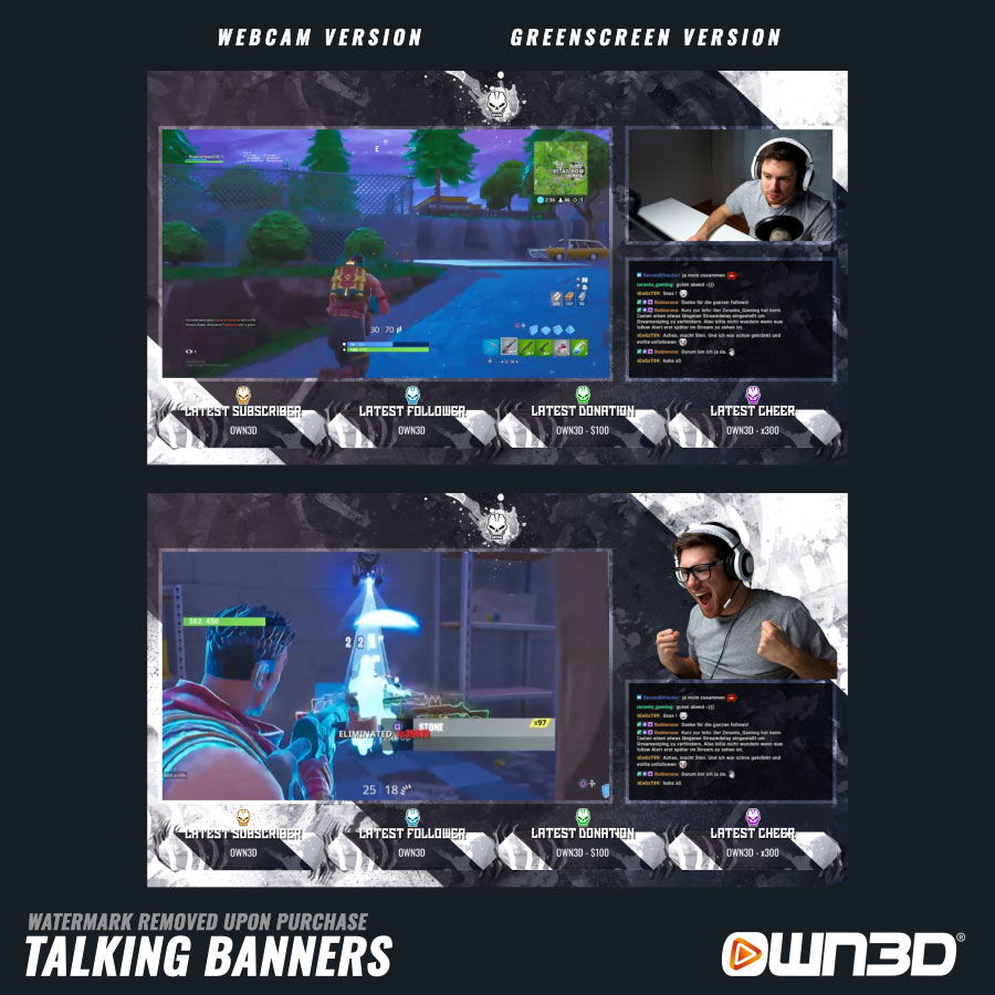 Blackmode Talking Banner - #1 Shop for Streamers | OWN3D