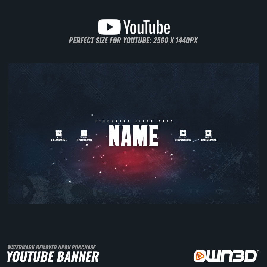 Unique Red YouTube Banner - OWN3D