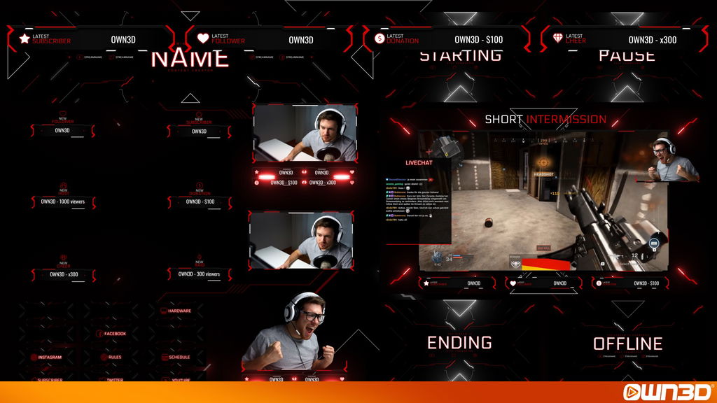 Paquete Darktech - La tienda para Streamers Nº1 | OWN3D