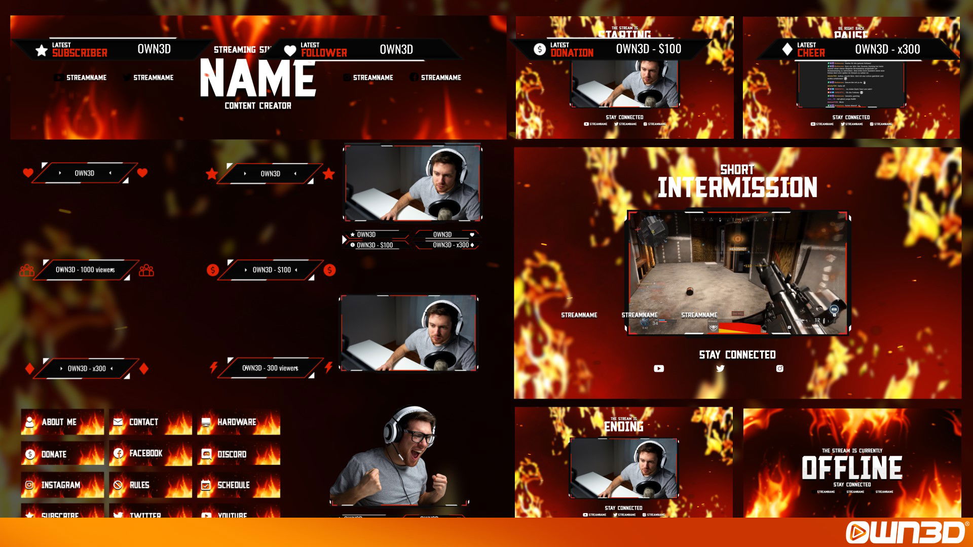 Flames Package - #1 Shop for Streamers | OWN3D