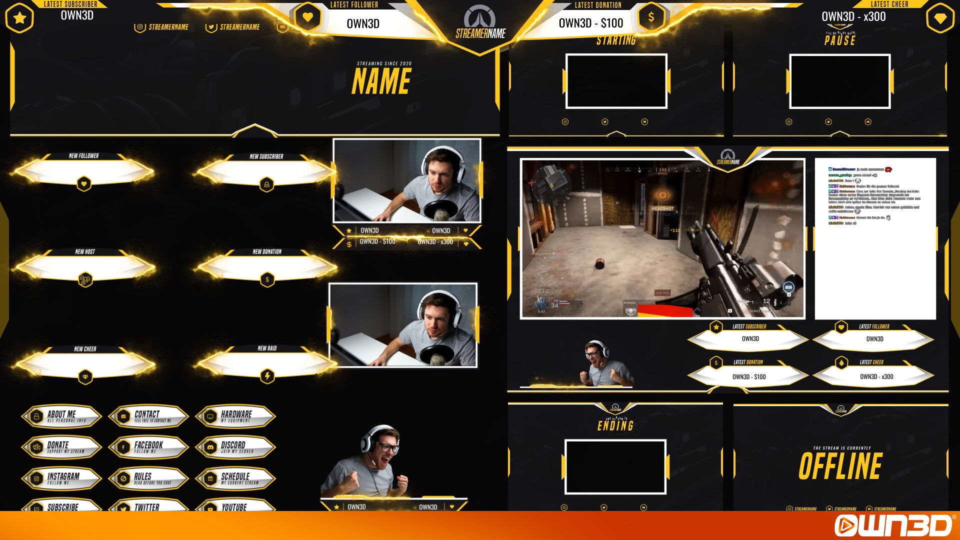 Darkmode Zoom Backgrounds - #1 Shop for Streamers | OWN3D