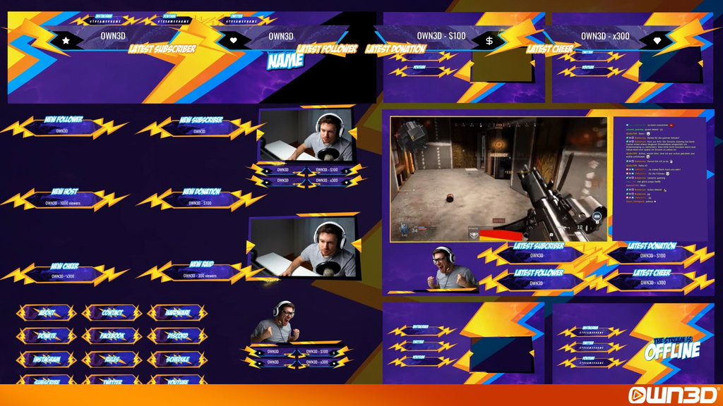 Thunder Twitch Profile Banner & Picture - #1 Shop for Streamers | OWN3D