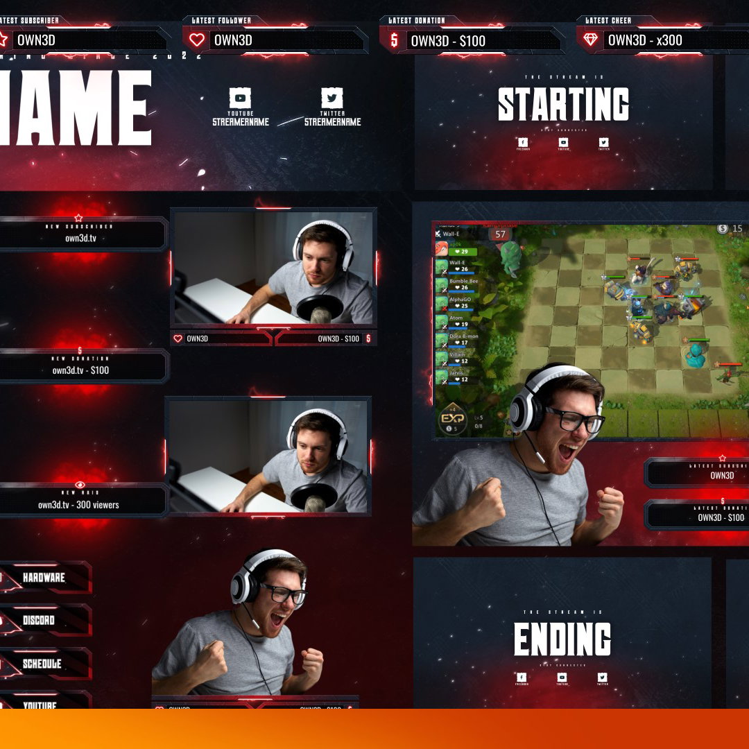 Unique Red Twitch Stinger Transitions - #1 Streamer Shop | OWN3D