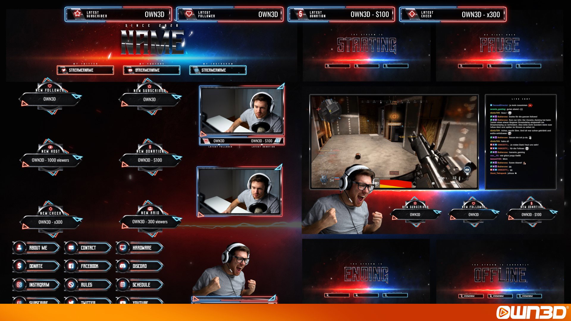 Warrior Zoom Backgrounds - #1 Streamer Shop | OWN3D