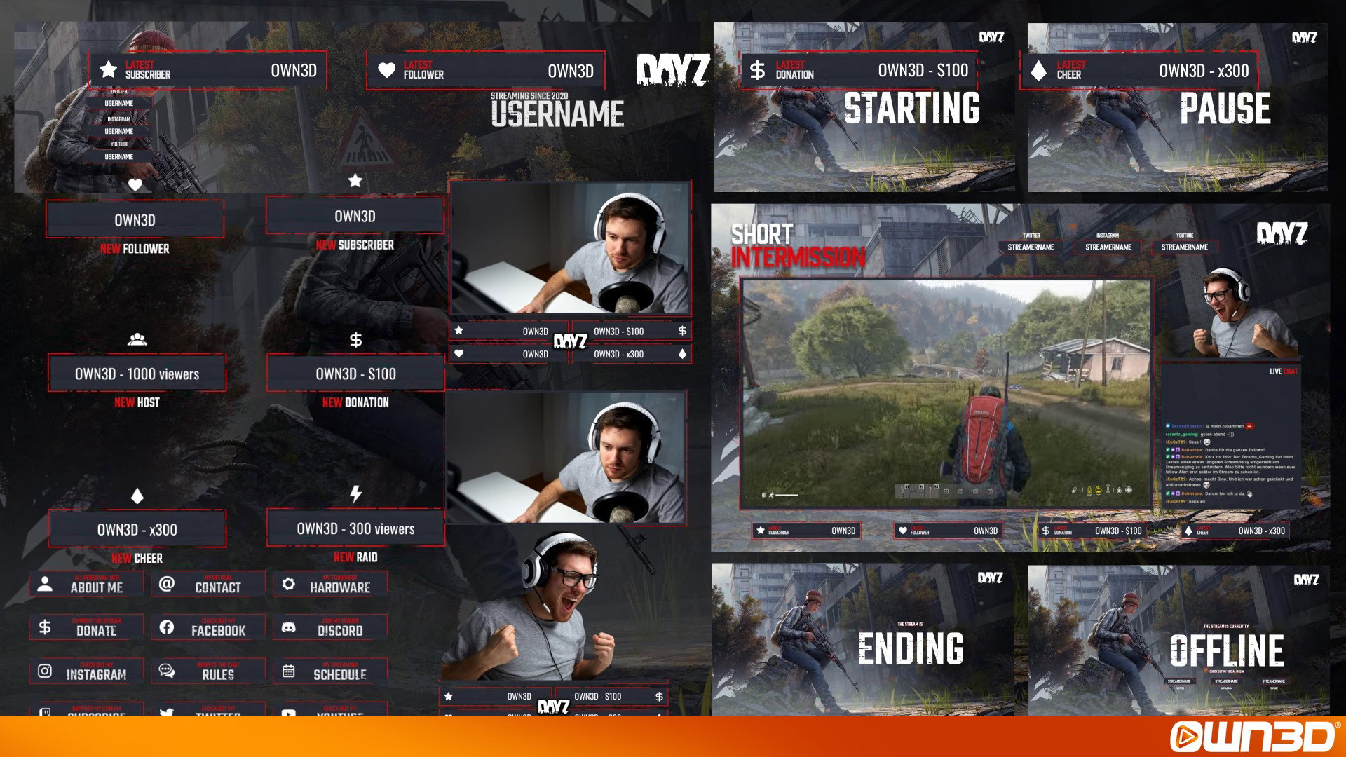 Pack DAYZ Cherno - Boutique n° 1 pour les Streamers | OWN3D