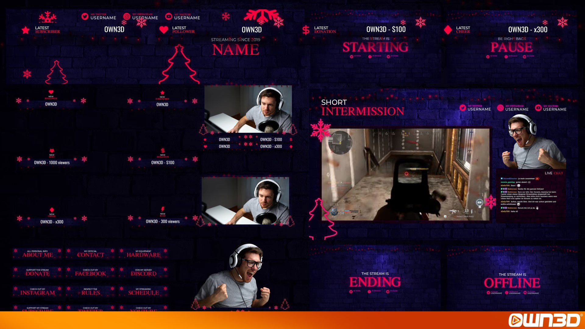 LED Zoom Backgrounds - #1 Shop for Streamers | OWN3D