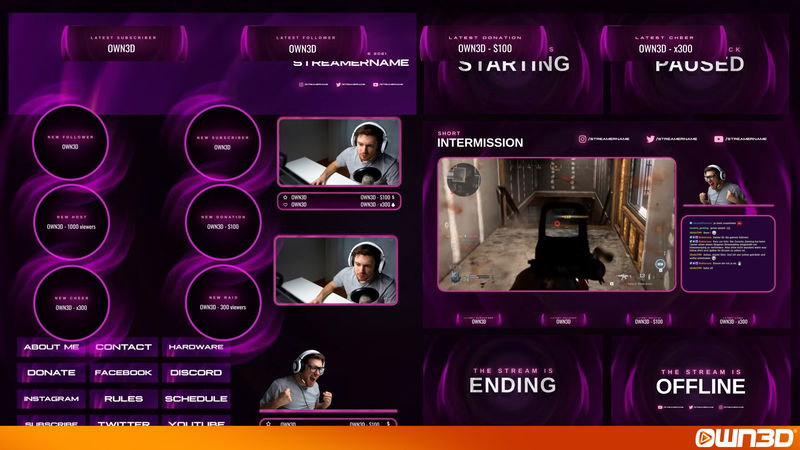 Pack Minimalisticcircle - Boutique n° 1 pour les Streamers | OWN3D