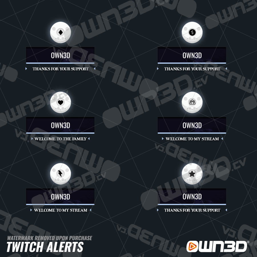 Black White Twitch Alerts - #1 Shop for Streamers | OWN3D