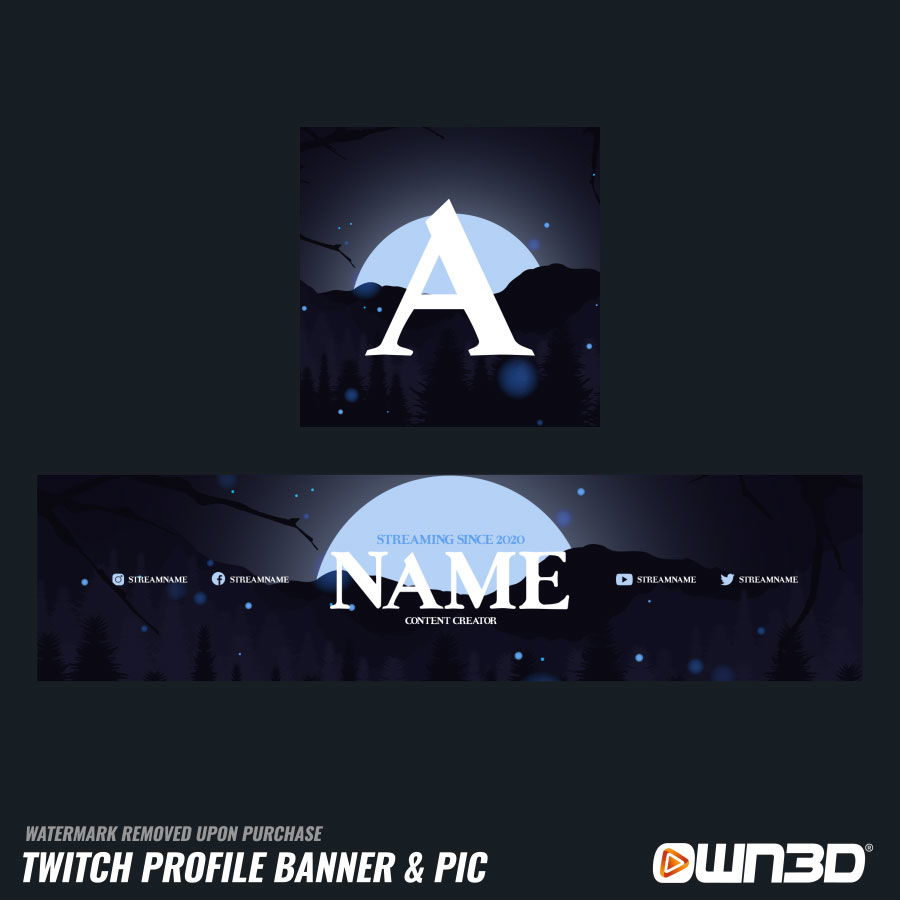 Black White Twitch Profile Banner & Picture - #1 Shop for Streamers | OWN3D