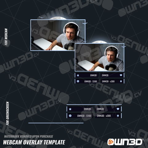 Black White Webcam Overlays - #1 Shop for Streamers | OWN3D