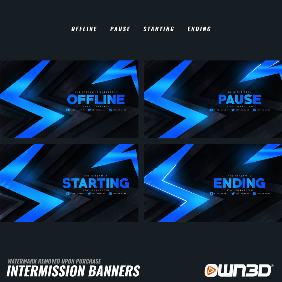 Roccit Intermission Banner - Offline, Pause, Start & End Screens - OWN3D