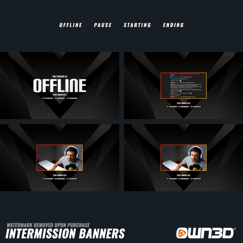 Simple Intermission Banner - Offline, Pause, Start & End Screens - OWN3D