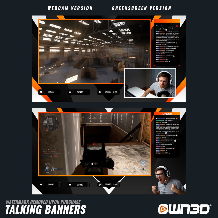 Esports Talking Banner - #1 Shop for Streamers | OWN3D