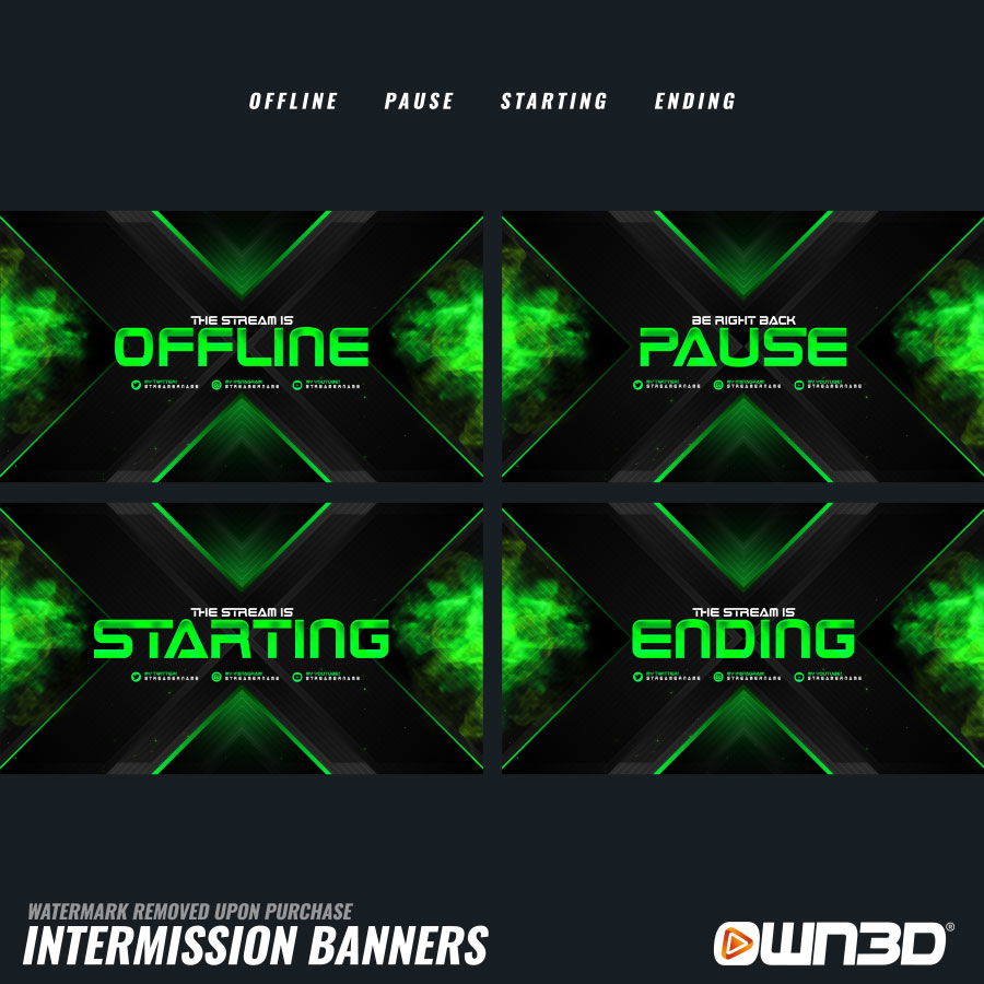 Verdant Intermission Banner - Offline, Pause, Start & End Screens - OWN3D