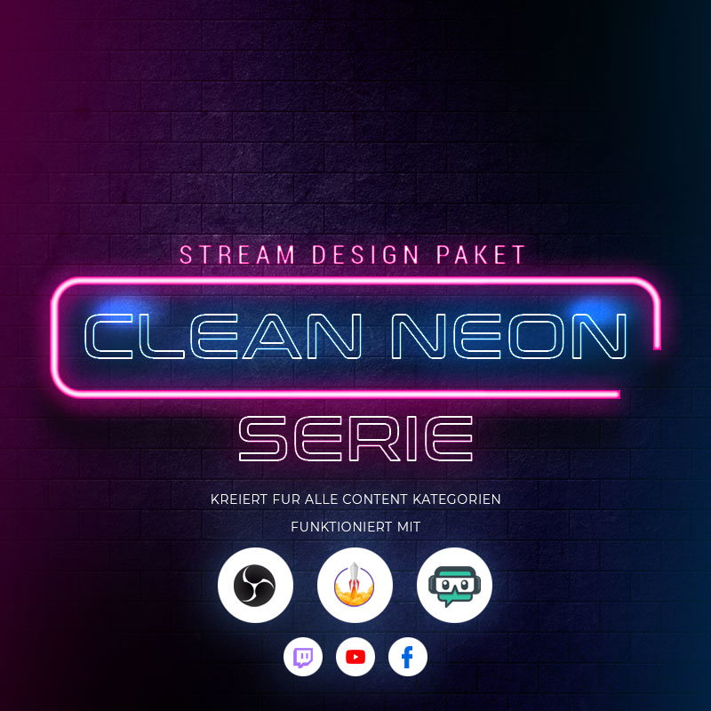 Clean Neon Paket - #1 Streamer Shop | OWN3D