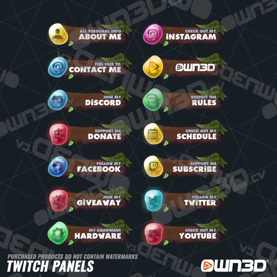 Enchanted Twitch Panels - OWN3D