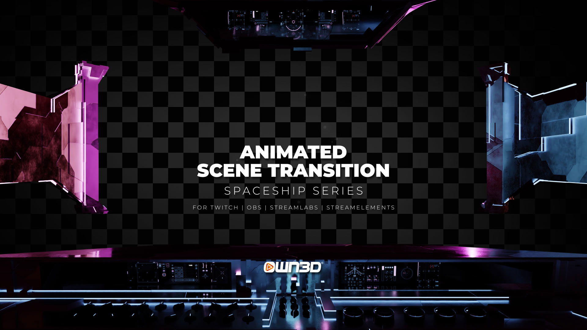 Spaceship Twitch Scene Stinger Transitions - OWN3D