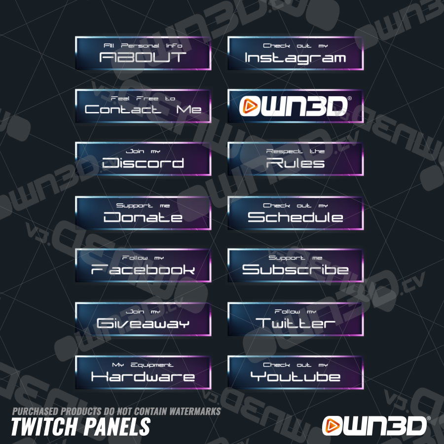 Spaceship Twitch Panels - OWN3D