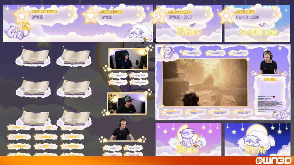 Kawaii Cats Package - #1 Shop for Streamers | OWN3D