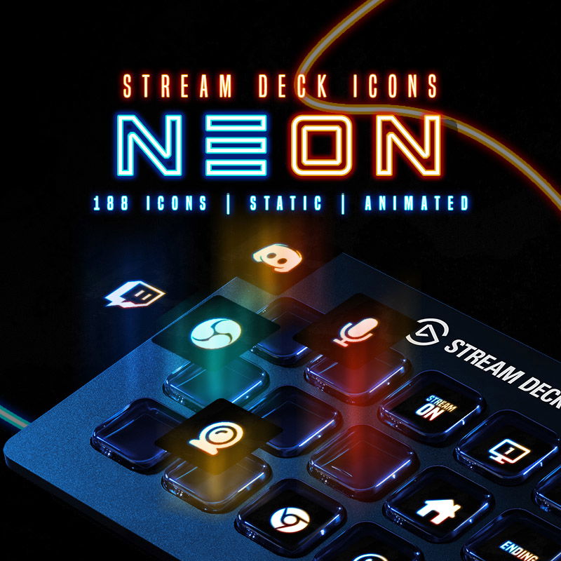 Neon Stream Deck Icons - OWN3D
