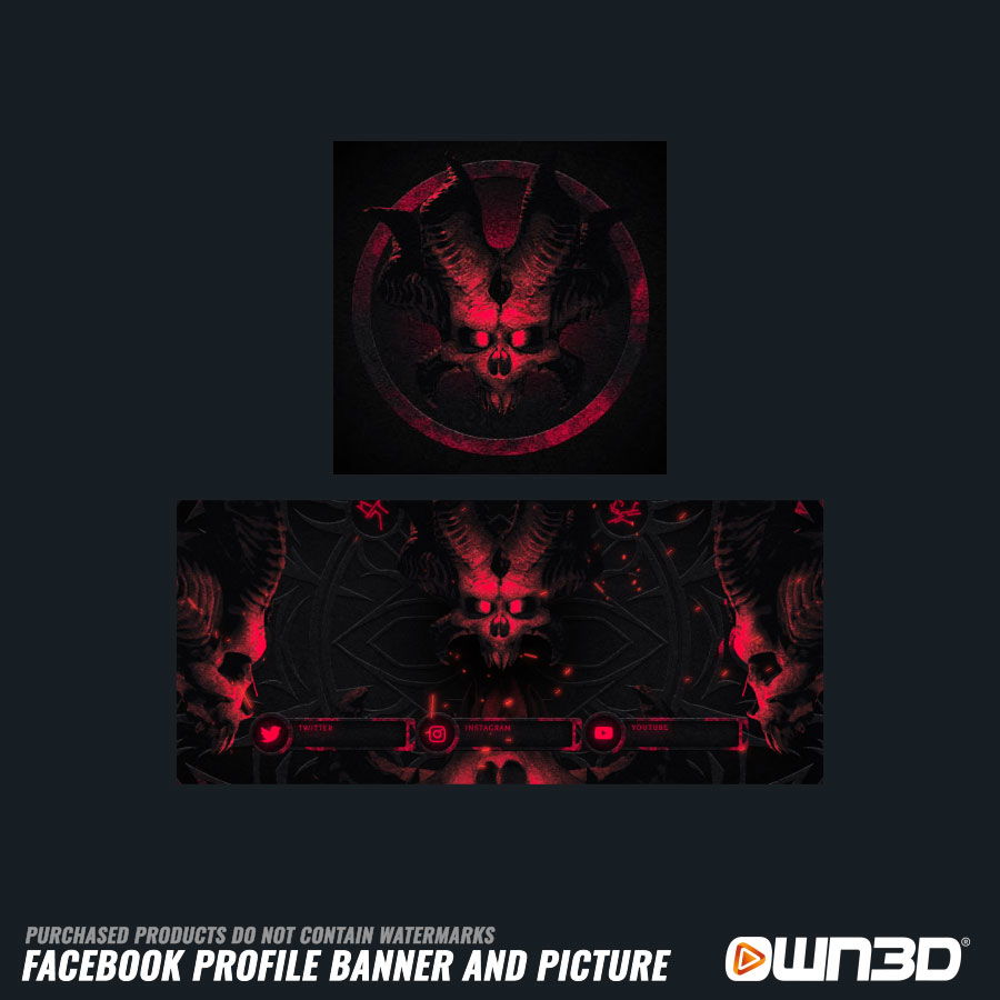 Diablo Skull Facebook Banner - OWN3D