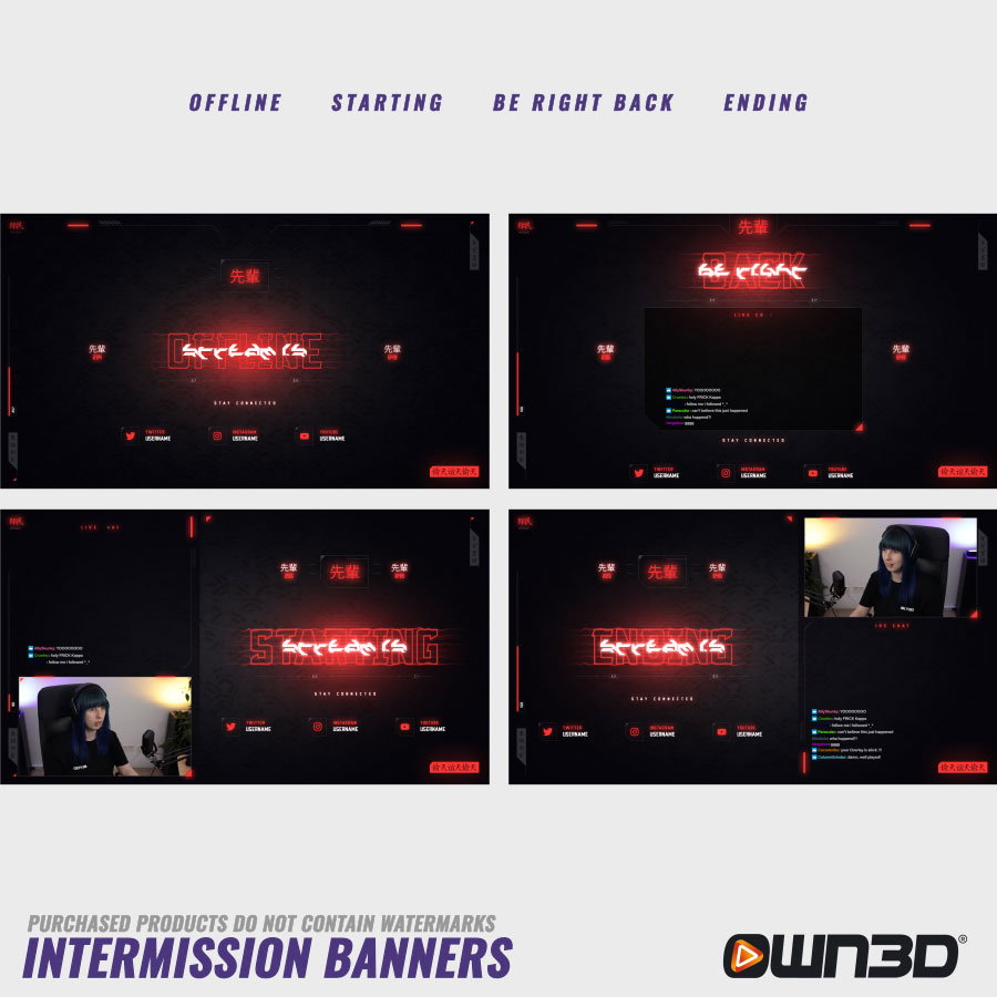 Senpai Volume1 Intermission Banner - Offline, Pause, Start & End ...