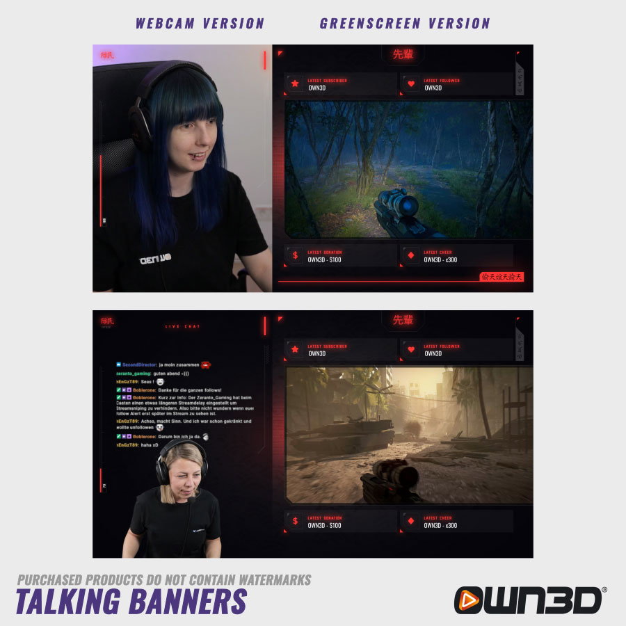 Senpai Volume1 Chat Overlay / Screen / Banner - OWN3D