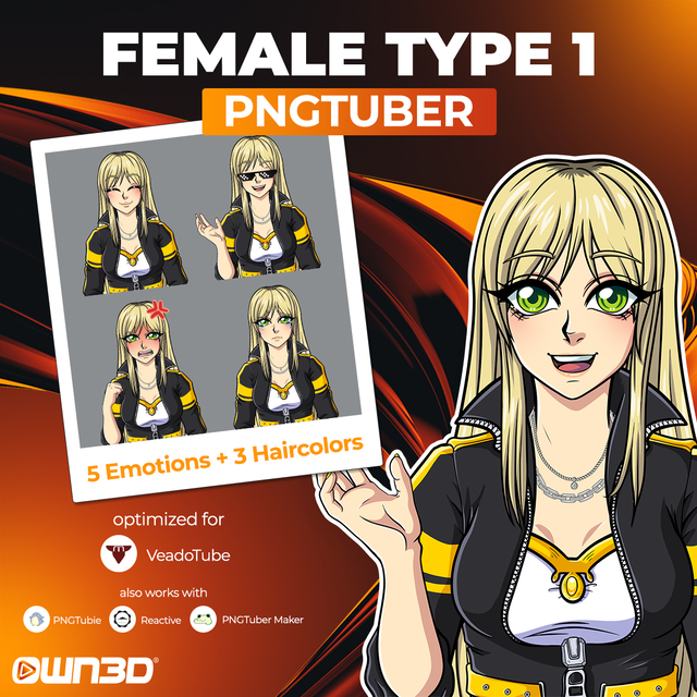 Animated Female Type 1 VTuber Models - OWN3D