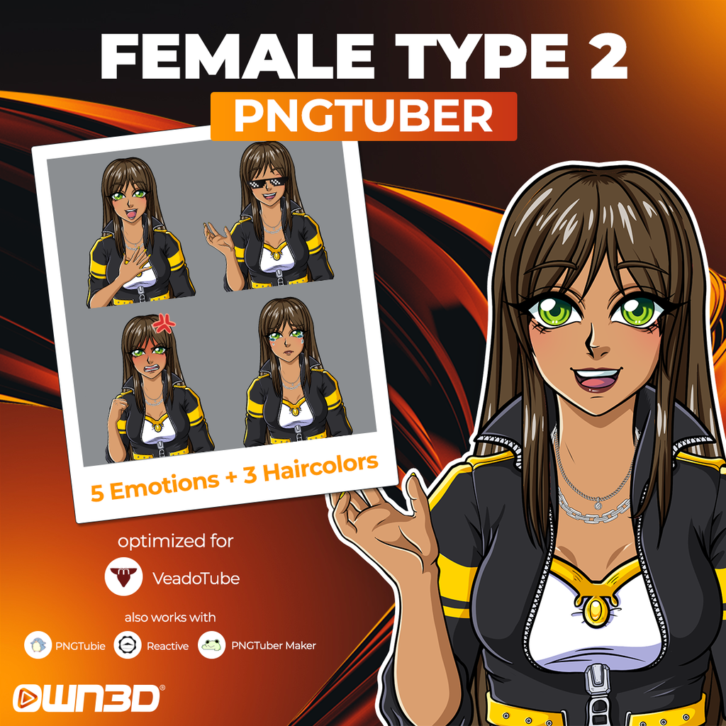 Animated Female Type 2 VTuber Models - OWN3D